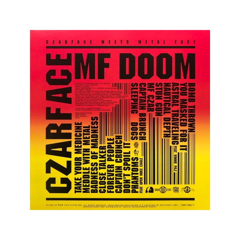 CZARFACE - CZARFACE MEETS METAL FACE - VINILO